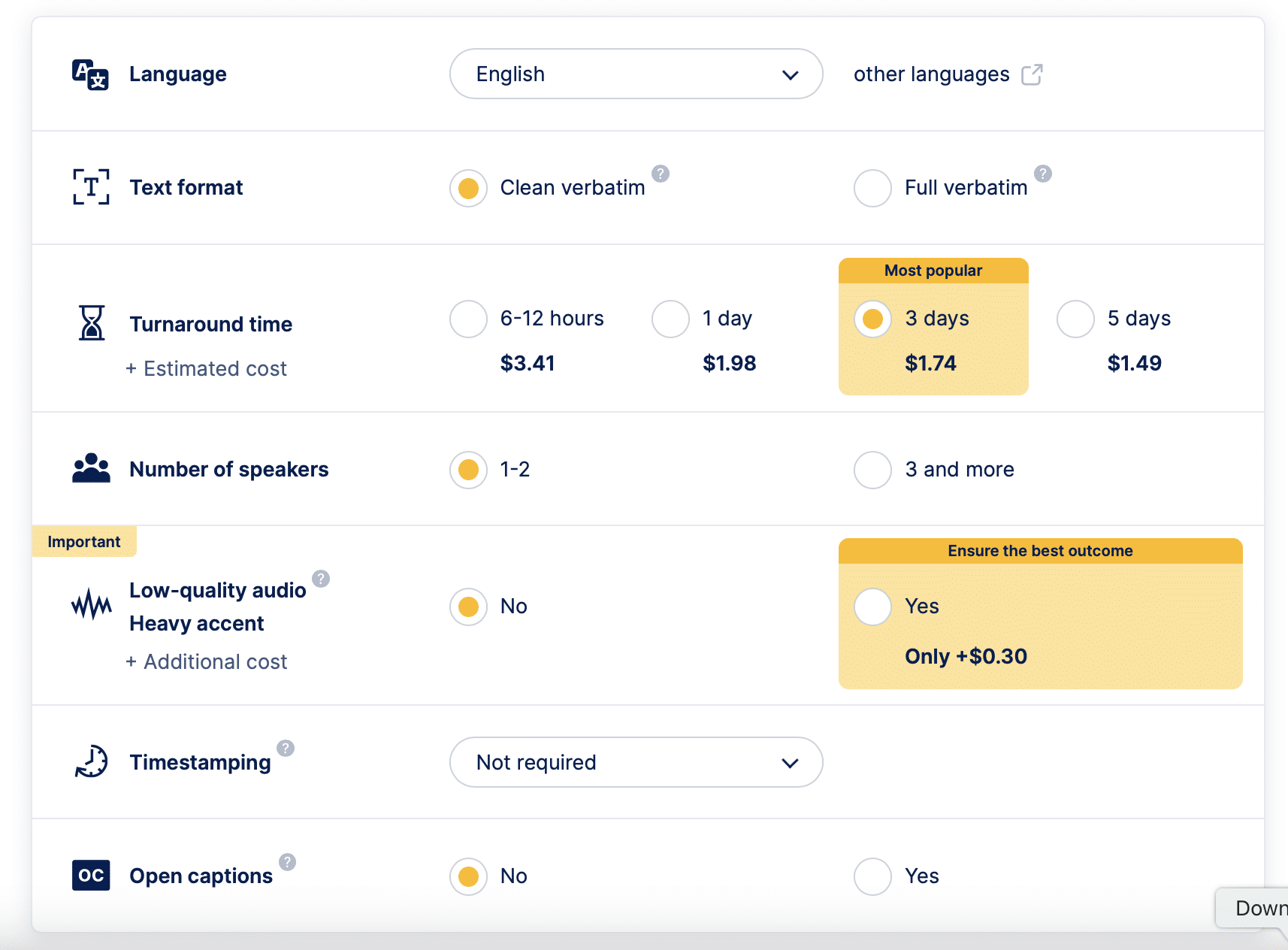 Caption cost & quotes - GoTranscript Help Center | Get Answers & Support